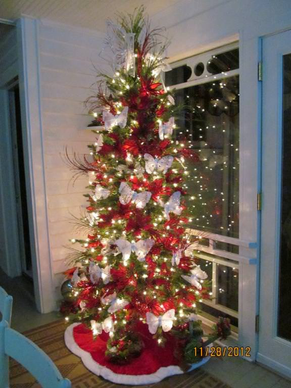 Red Spruce Slim Artificial Christmas Tree | Balsam Hill