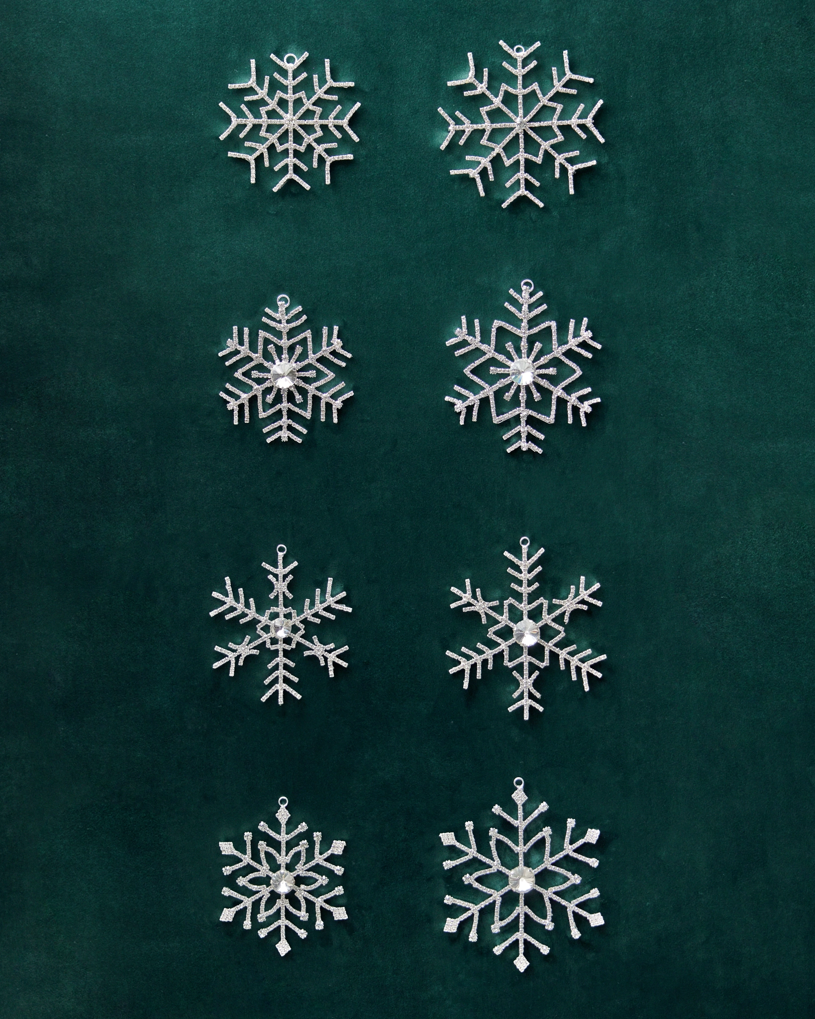 Rhinestone Snowflake Christmas Ornament Collection | Balsam Hill