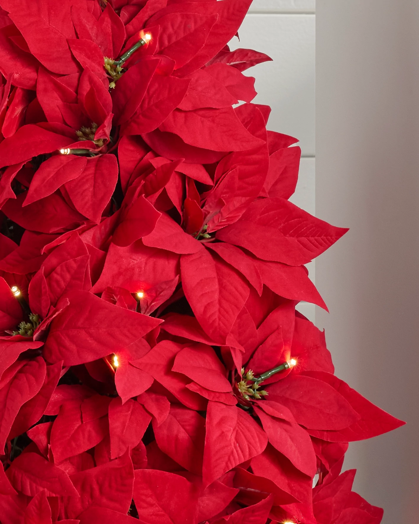 Lighted Outdoor Poinsettia National Tree Company 30 In Pre Lit