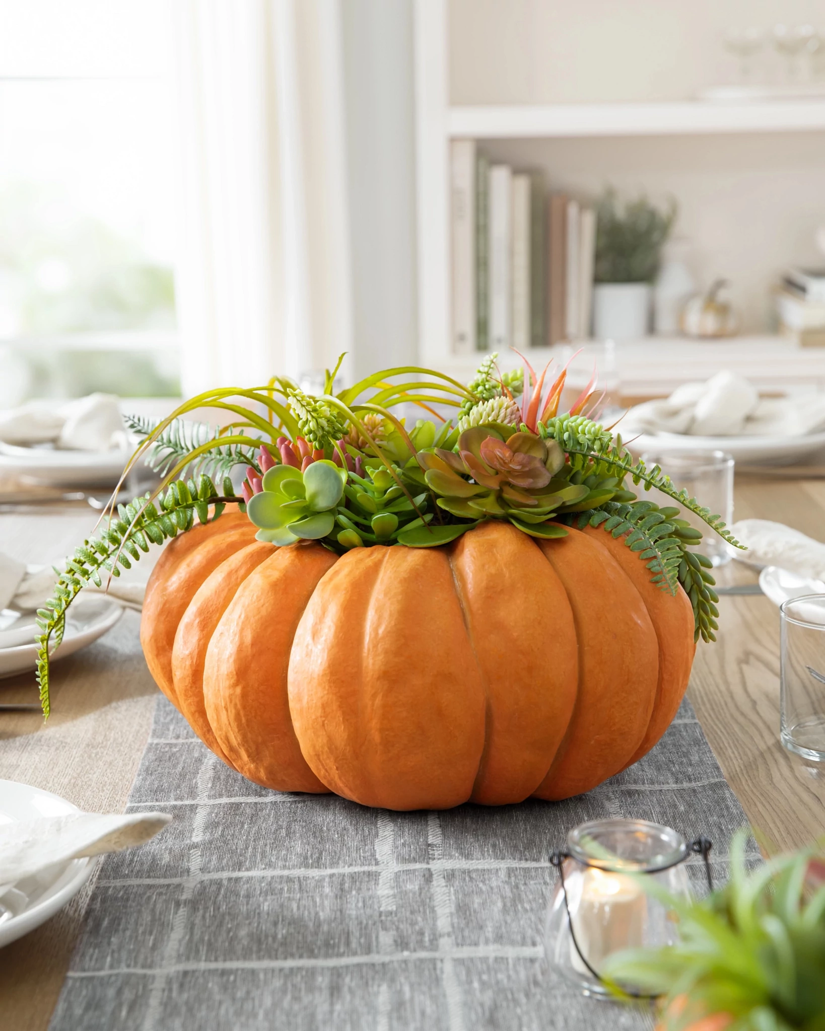 Pumpkin Centerpieces Fall Table Arrangements Easy DIY Fall Pumpkin