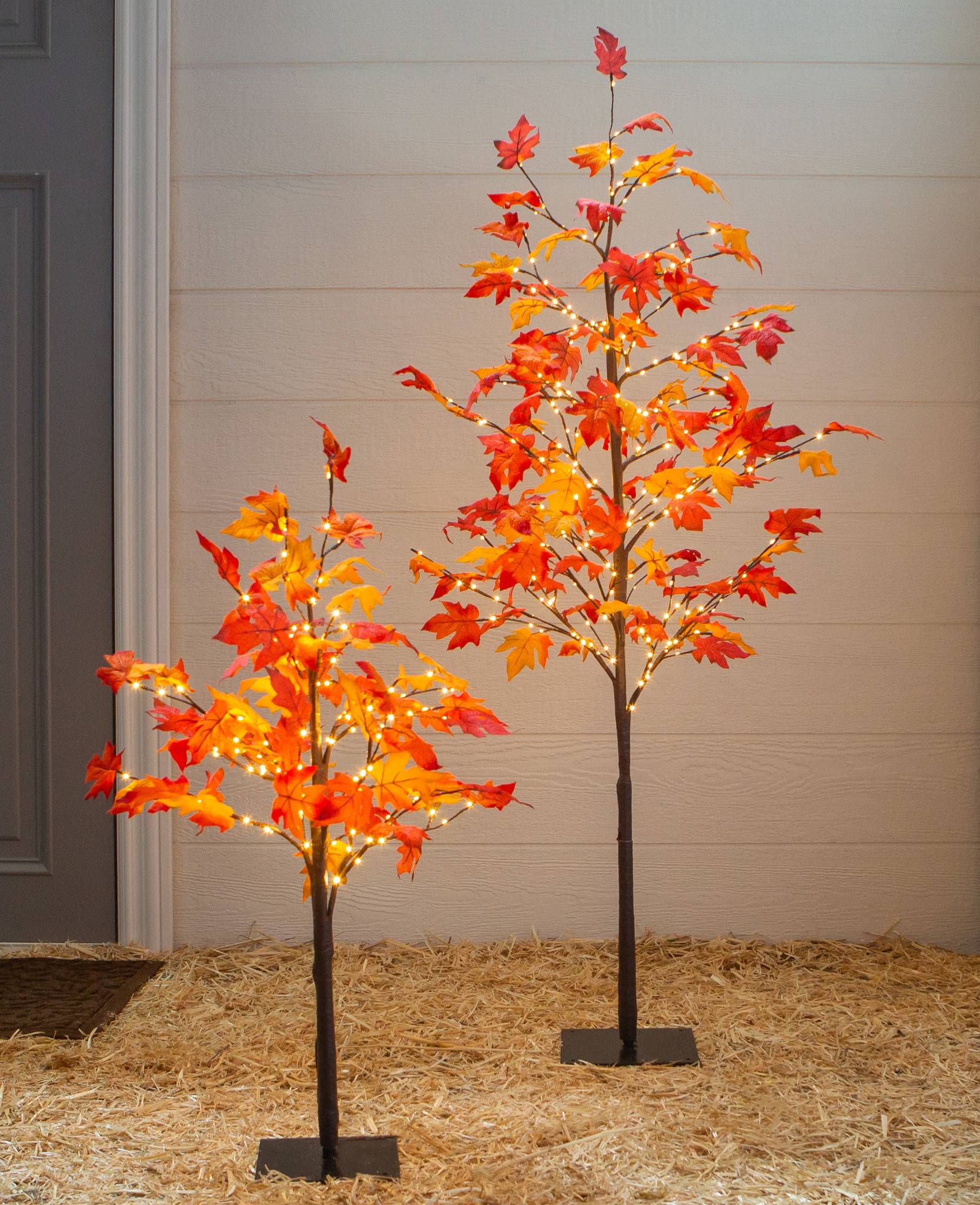 Outdoor Led Artificial Autumn Maple Tree Balsam Hill
