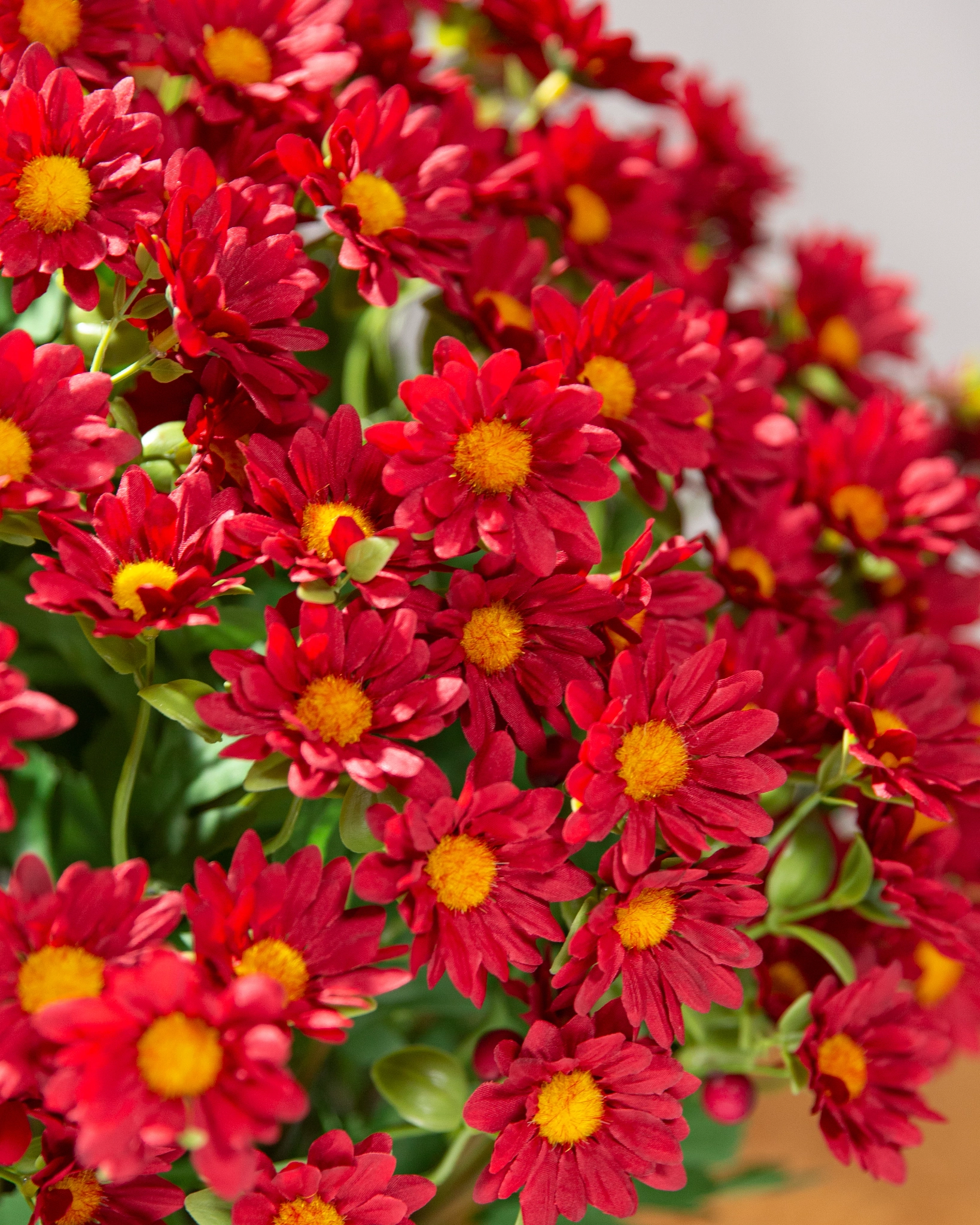 Scarlet Outdoor Sunset Mums Artificial Fall Pot Filler Set | Balsam Hill