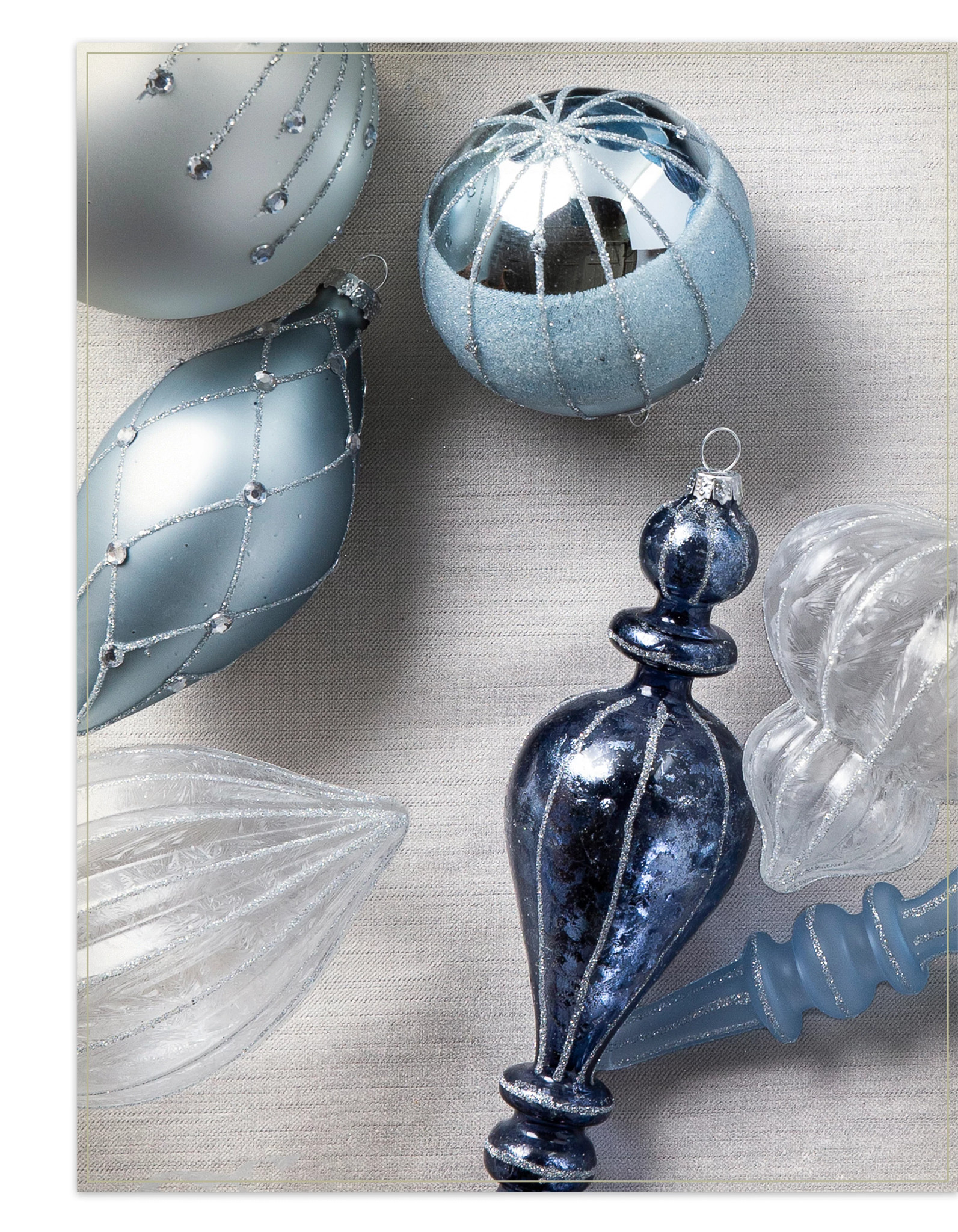 Blue And Silver Christmas Ornaments