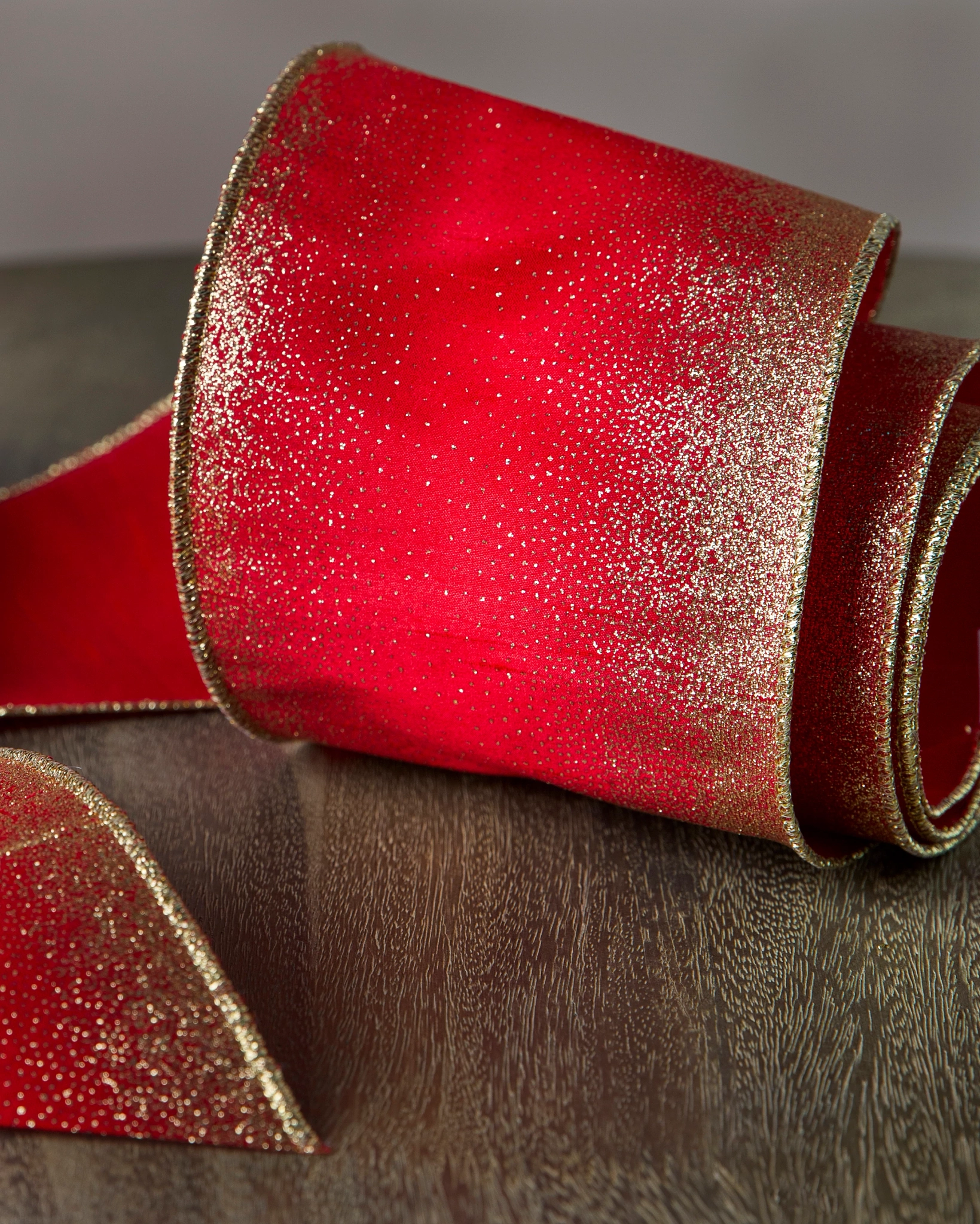 Red Glitter Ombre Christmas Tree Ribbon | Balsam Hill