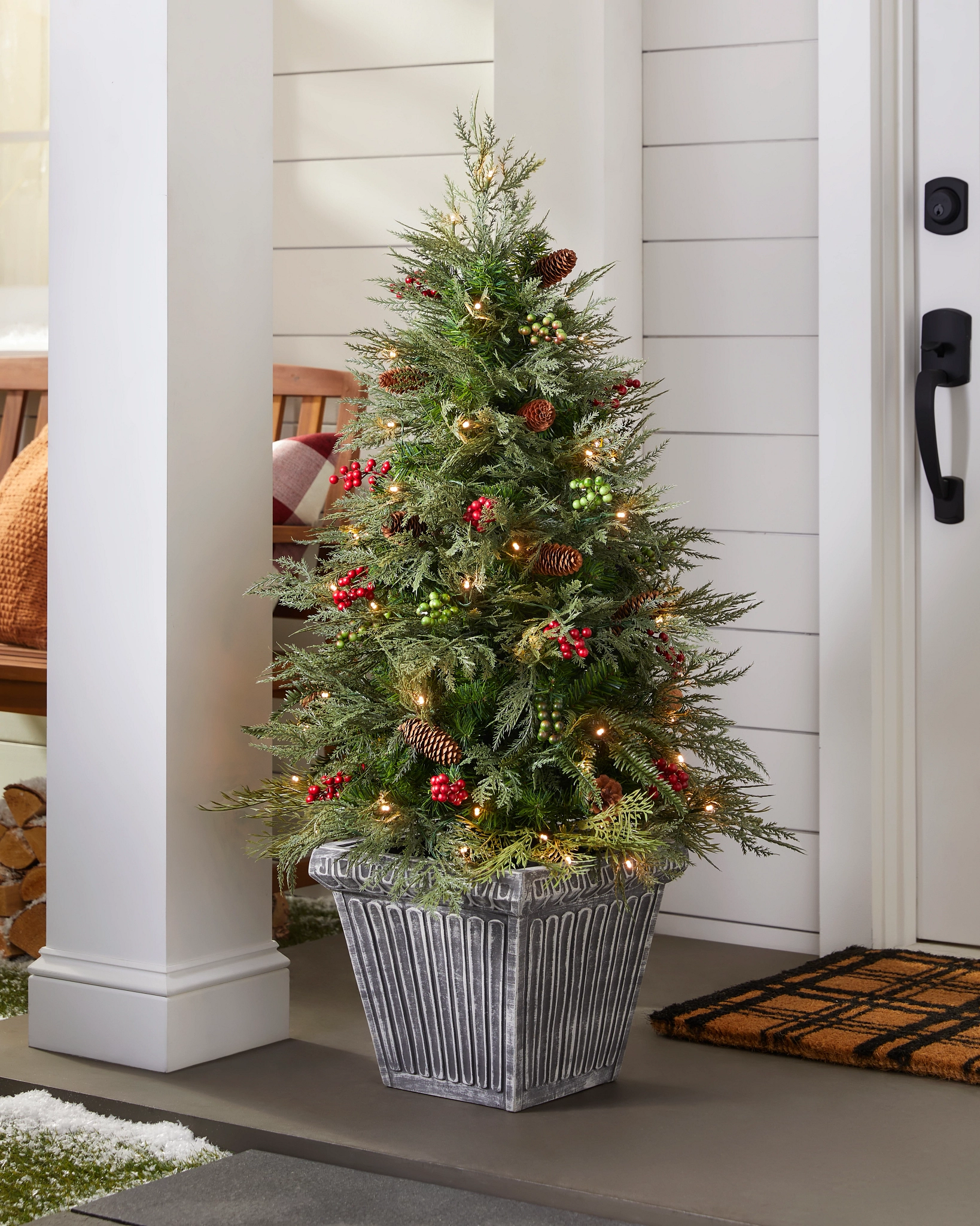 Outdoor Christmas Potted Tree 20 Amazing Multiple Christmas Tree Ideas