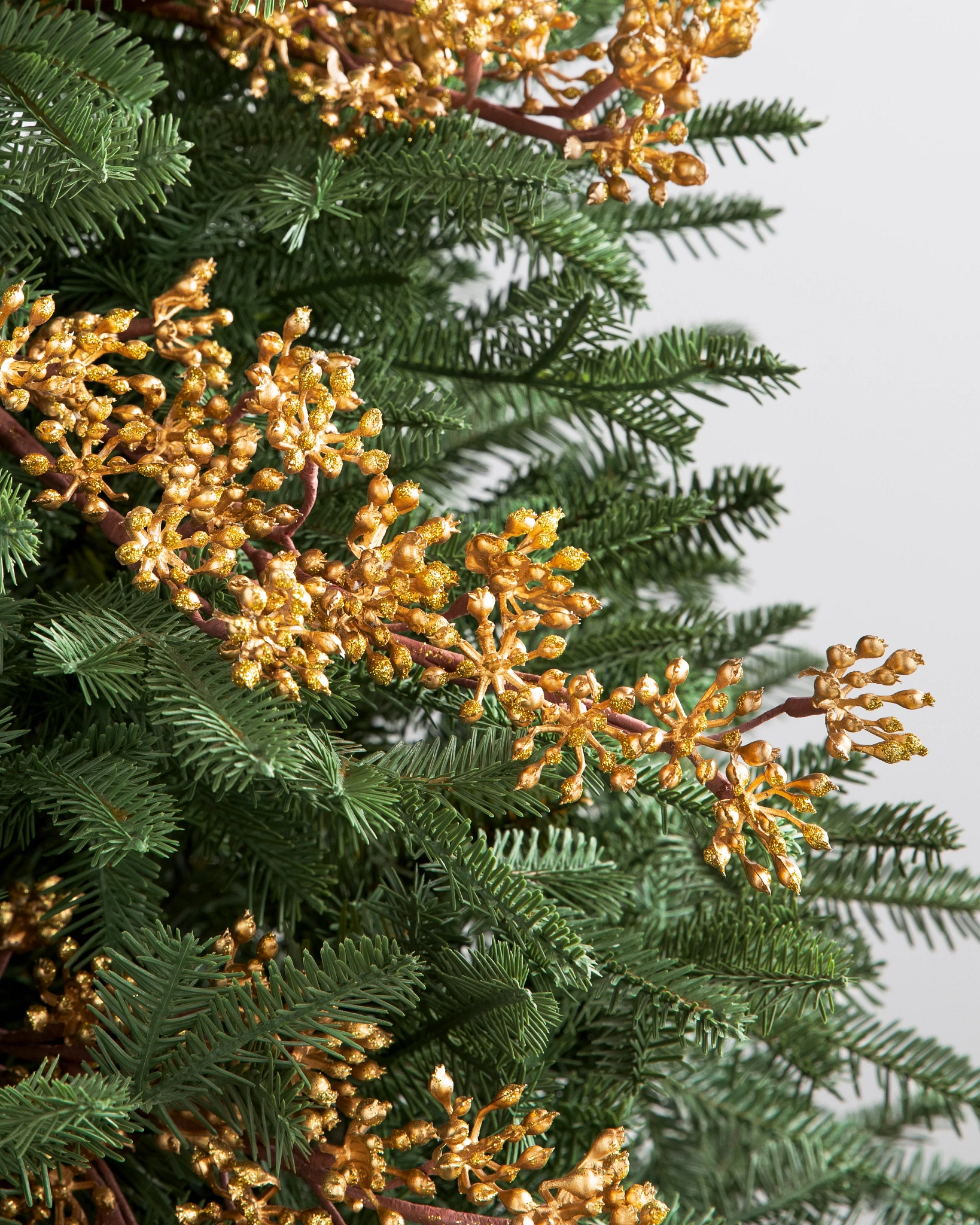 Gold Classic Poinsettia Christmas Tree Picks | Balsam Hill