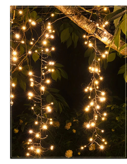 Cascading String Lights LALAPAO Outdoor Christmas String Lights Solar
