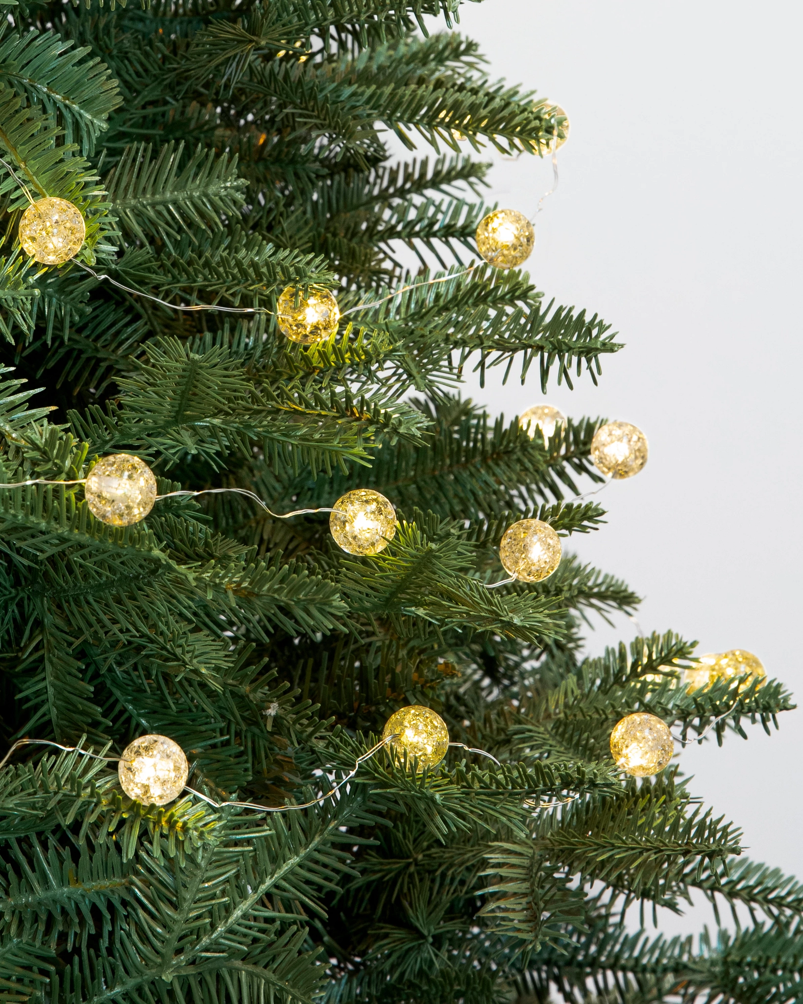 Lit Crackle Mini Globe Christmas Tree Garlands | Balsam Hill