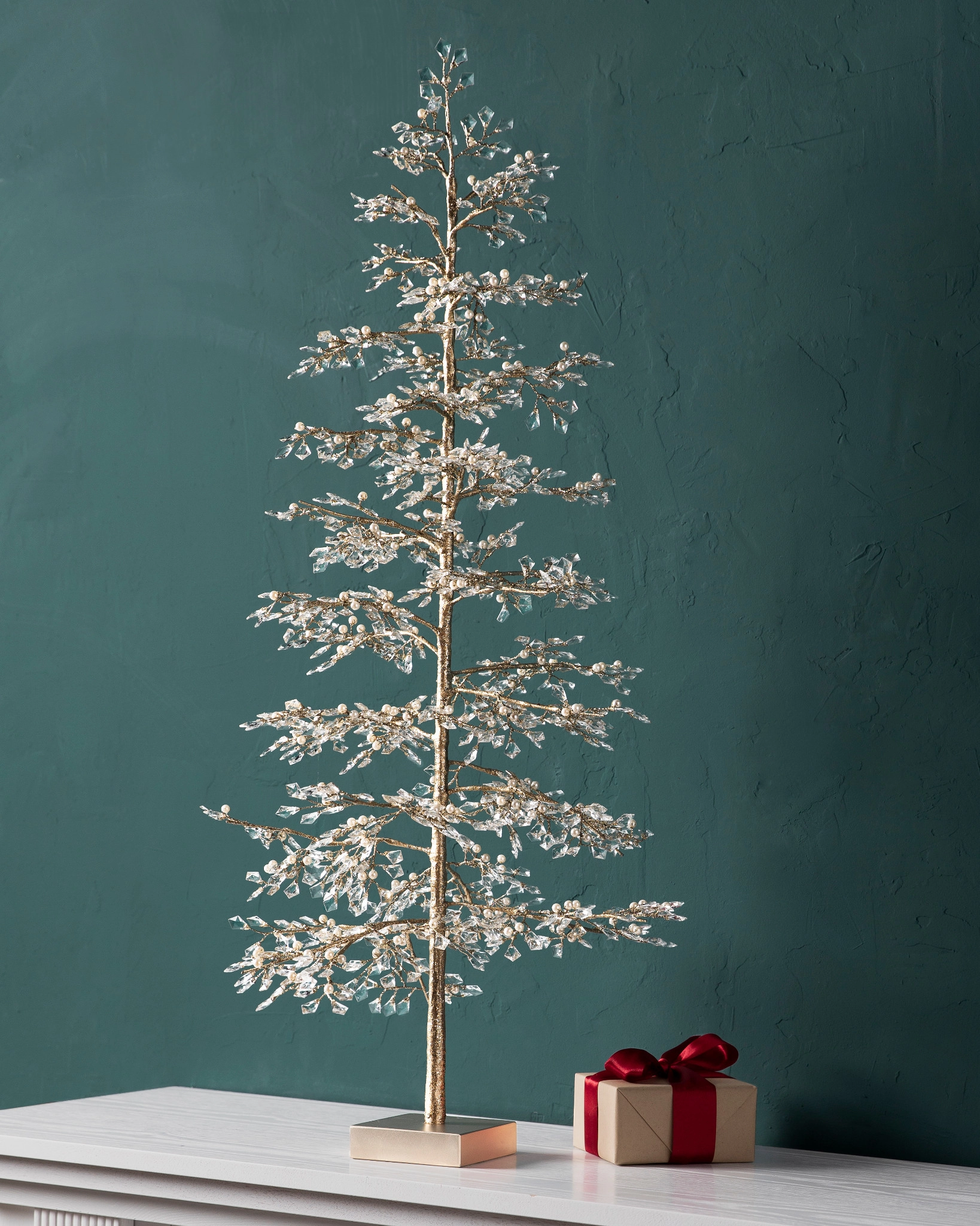Crystal and Pearl Champagne Tree | Balsam Hill