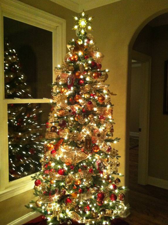 Red Spruce Slim Artificial Christmas Tree | Balsam Hill